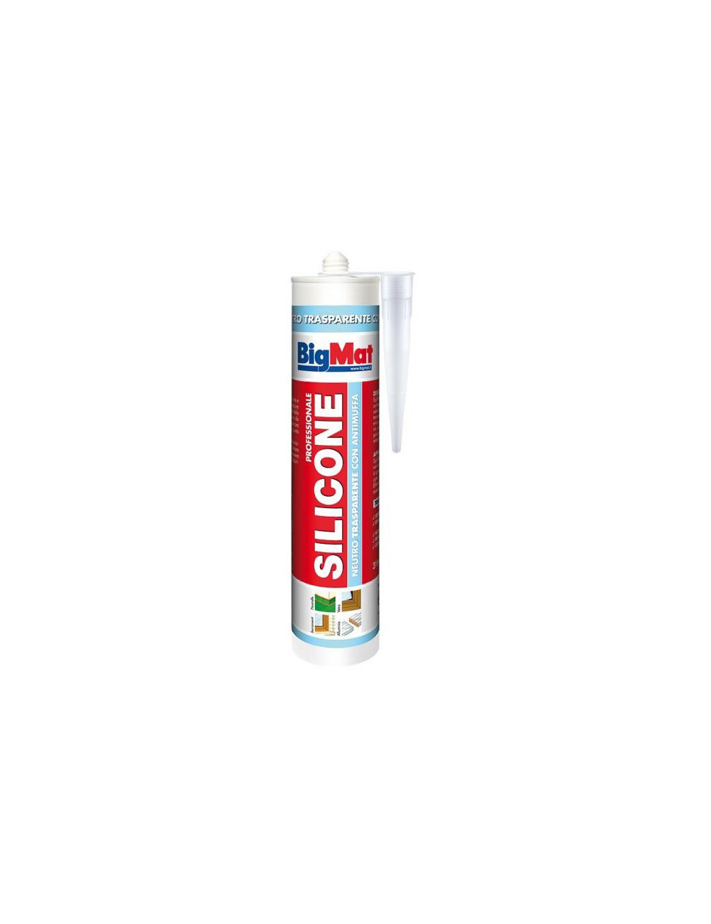 BIGMAT SILICONE NEUTRO 310 ML trasparente